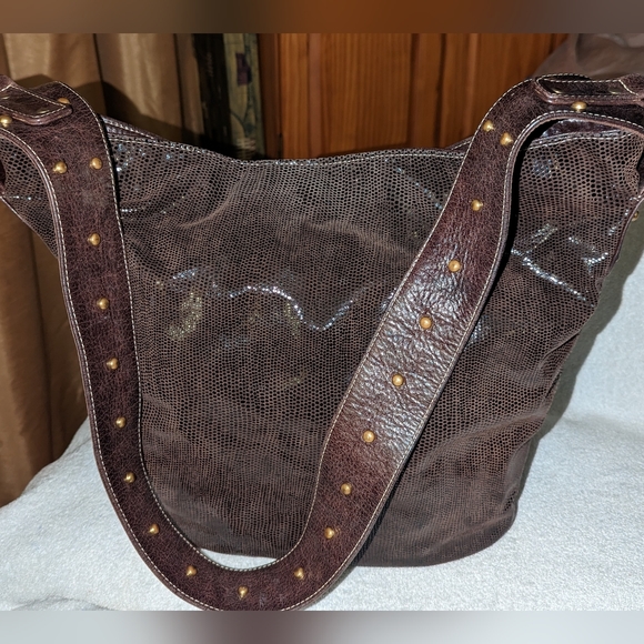 Kikki Pearl | Bags | Kiki Pearl Lizard Soho Studded Shoulder Bag | Poshmark